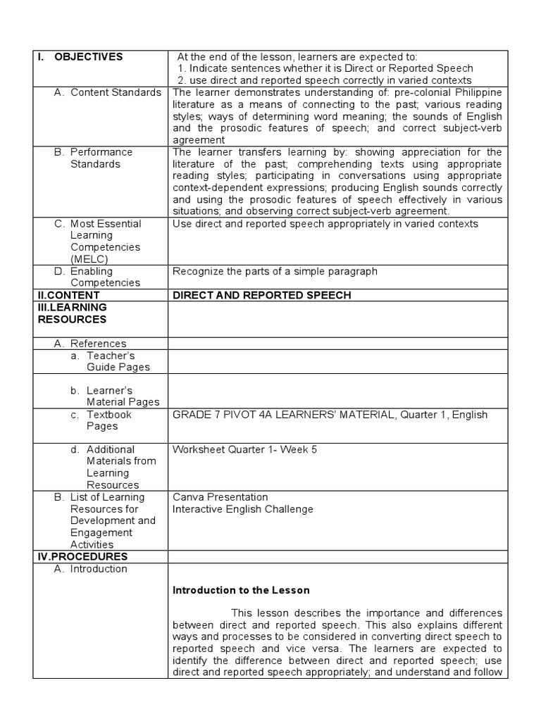 Quarter 1-Week 5 | PDF | Learning | English Language