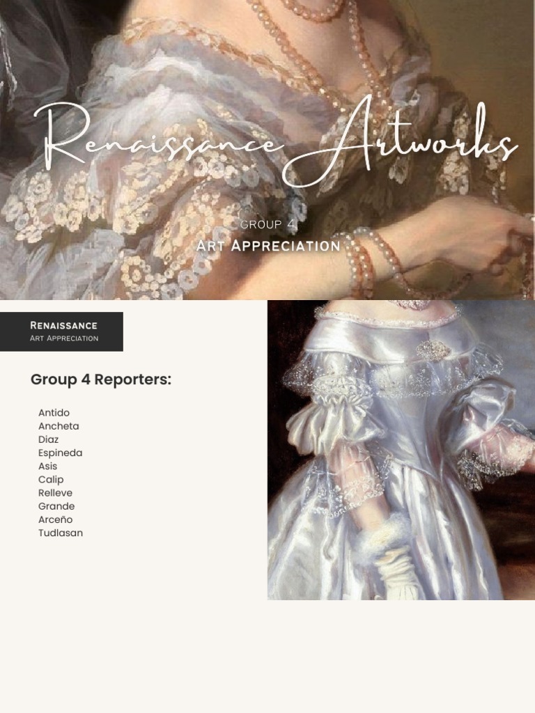 Renaissance, Art Appreciation | PDF | Paintings | The Arts