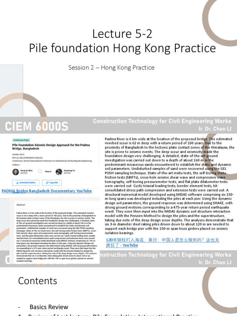 CIEM6000S - Lecture5 - 2 - 2023 | PDF