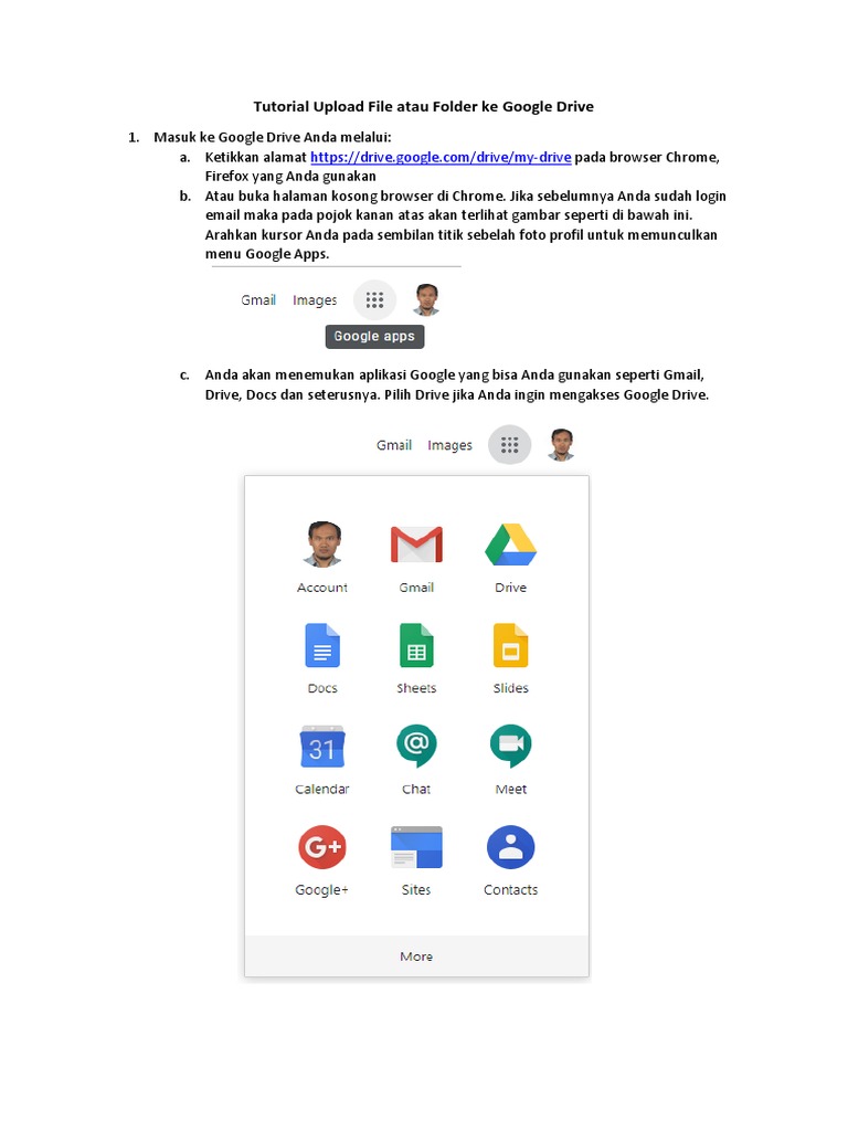 Tutorial Upload File Atau Folder Ke Google Drive | PDF