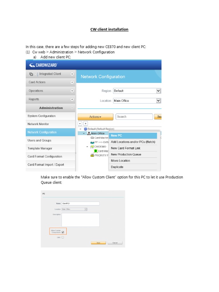 CW Client Installation | PDF