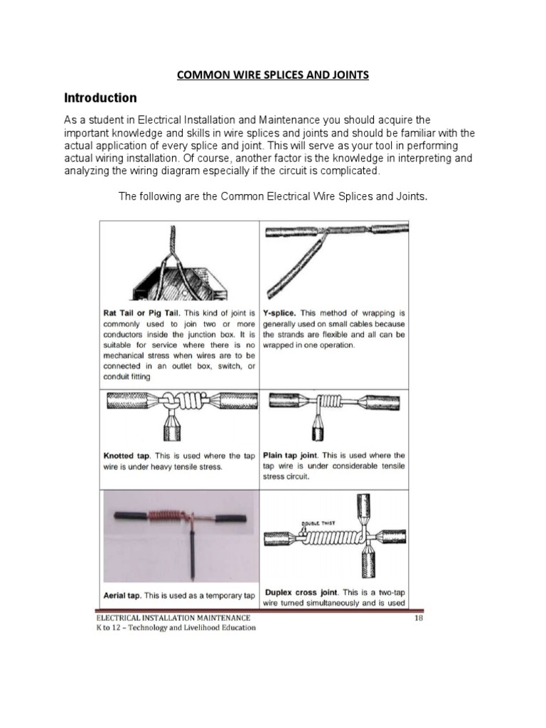 Common Electrical Wire Splices | PDF