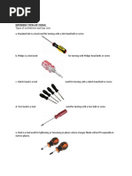 Hand Tools and Their Uses List | PDF