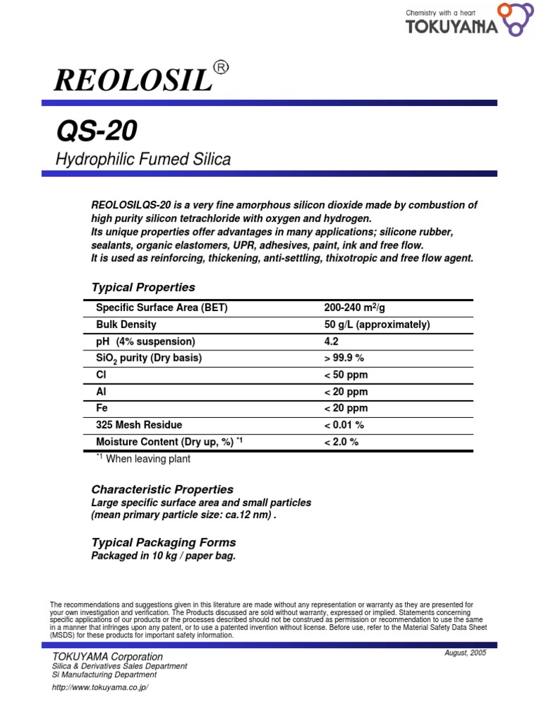 Reolosil QS-20 TDS | PDF