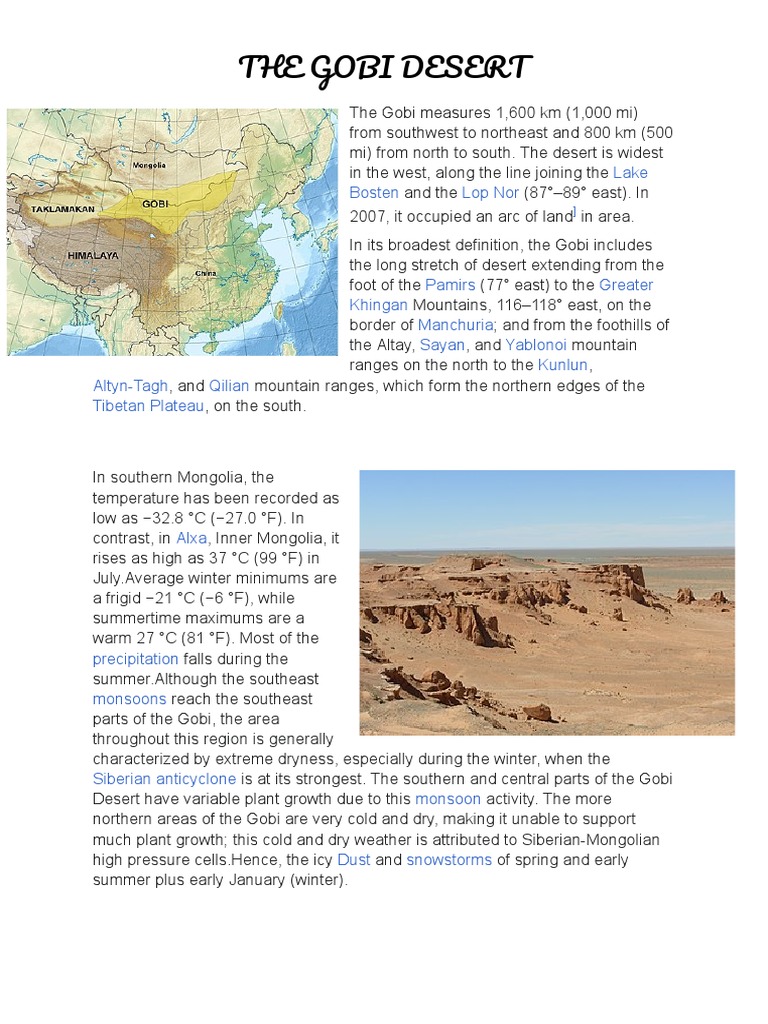 The Gobi Desert | PDF