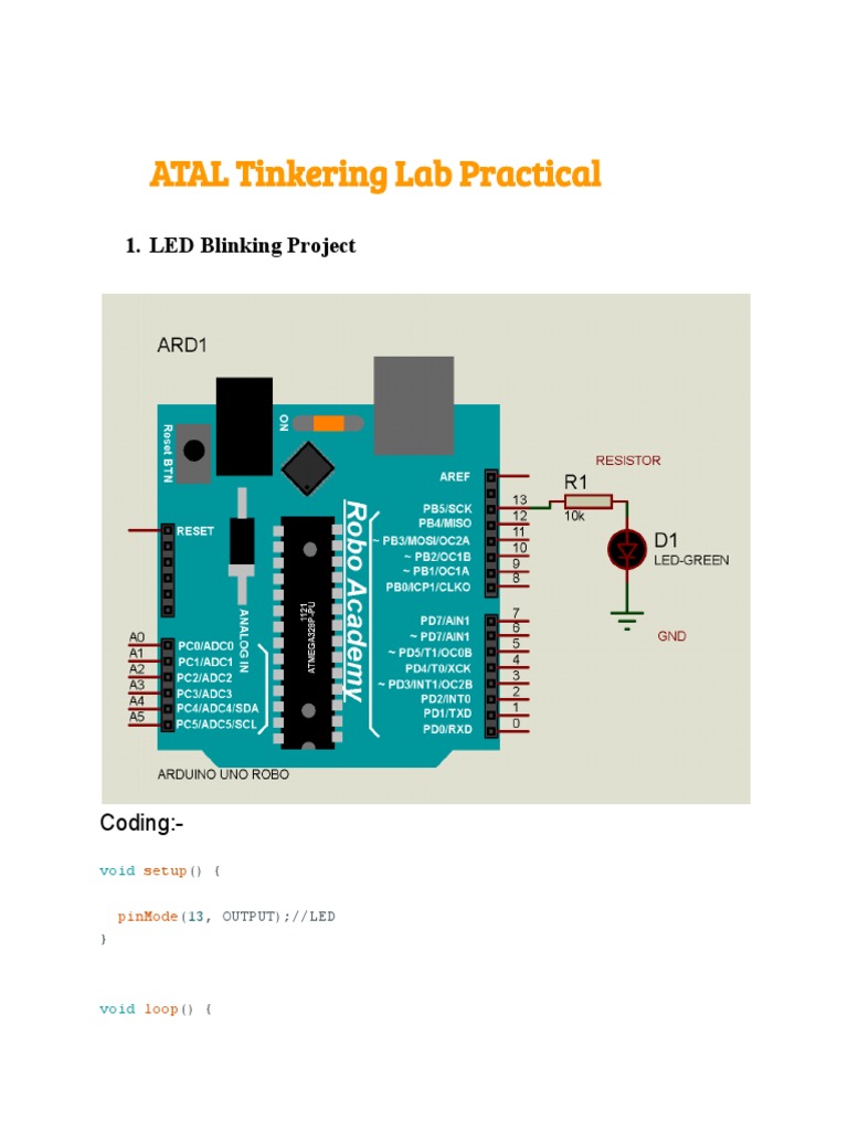 ATAL Tinkering Lab Project Guide | PDF | Technology & Engineering