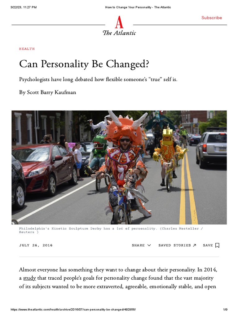 Changing Your Personality Explained | PDF | Extraversion And ...