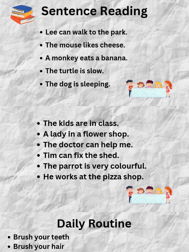Daily Routine Activities for Kids | PDF