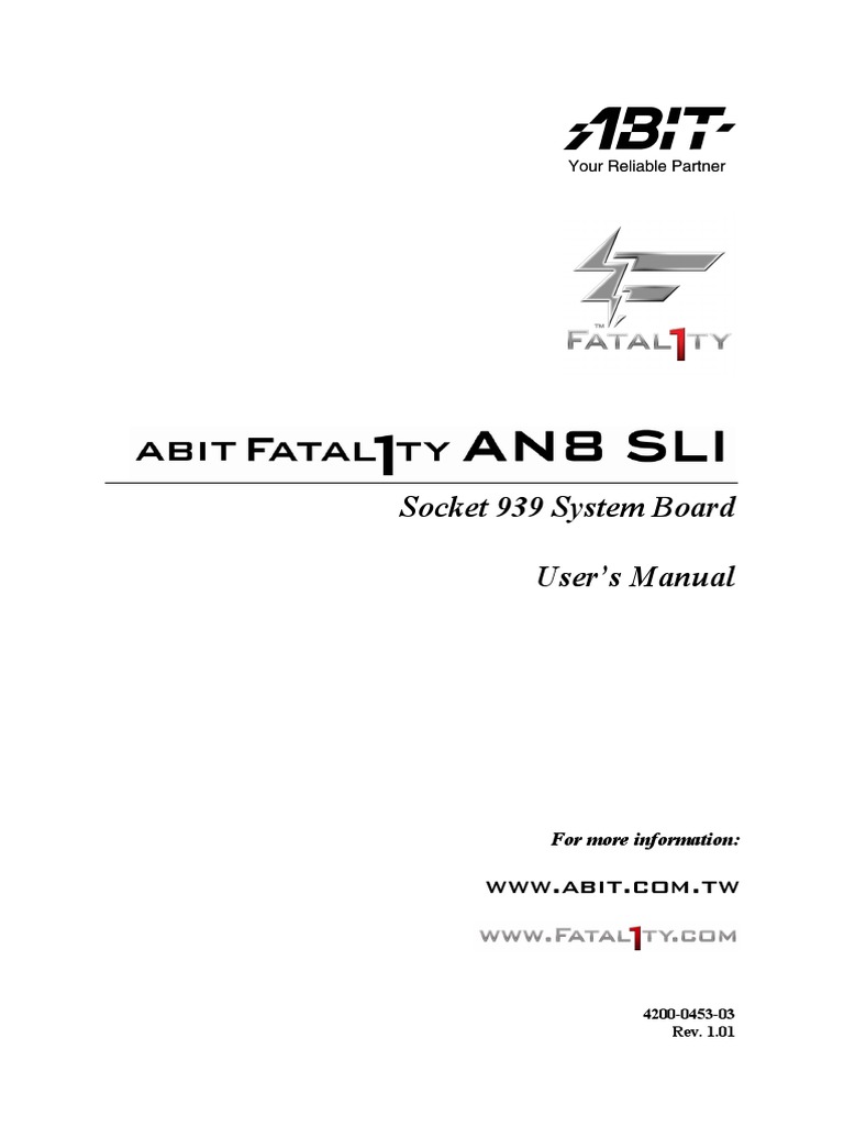 Abit AN8 Manual | PDF