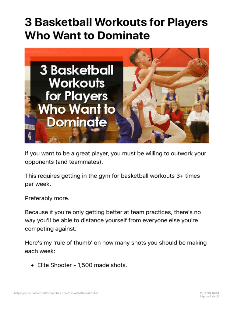 3 Basketball Workouts | PDF