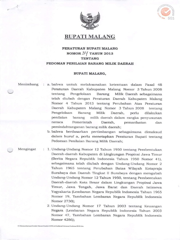 34 Pedoman Penilaian BMD | PDF