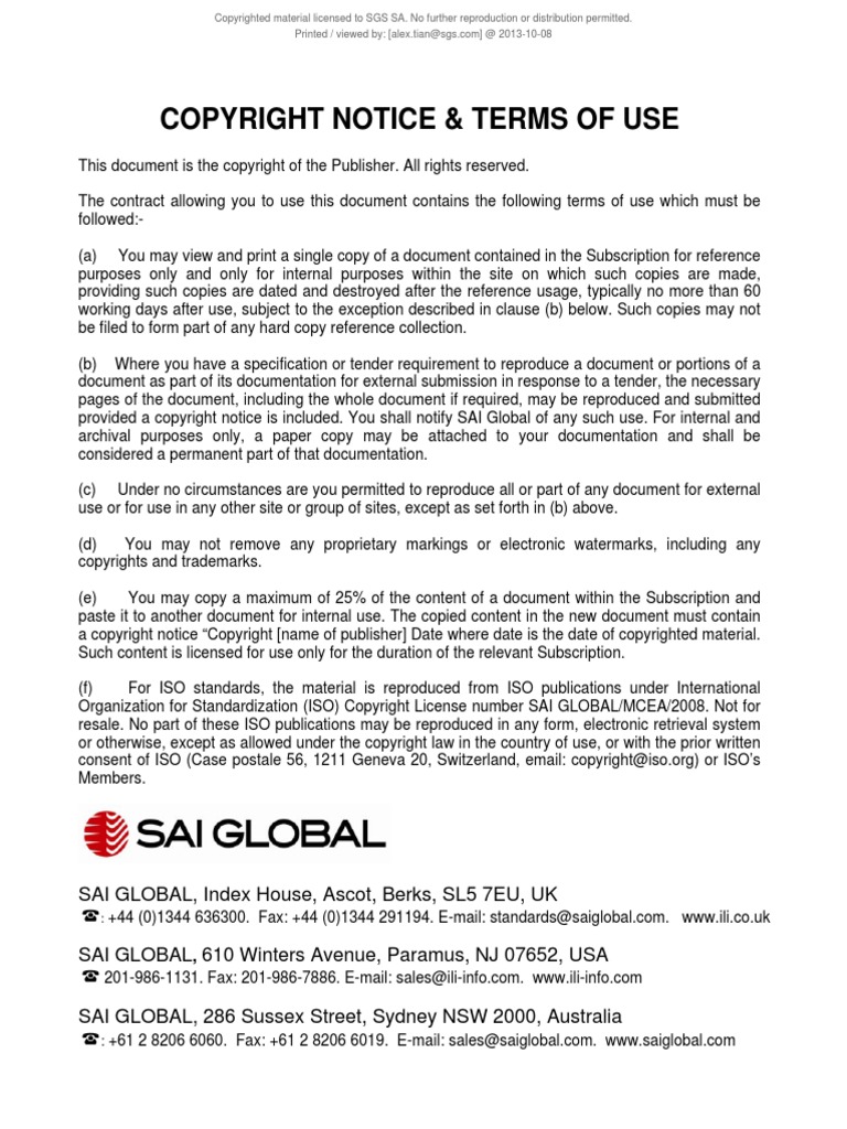 Iso 20957-1-2013 | PDF | Belt (Mechanical) | Copyright