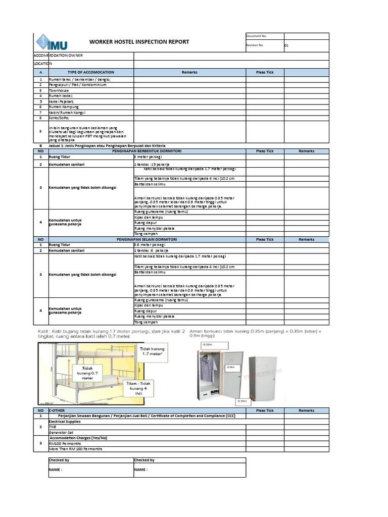 Worker Hostel Inspection | PDF