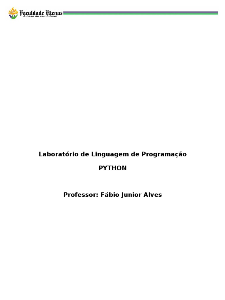 Apostila Python Pdf Python Linguagem De Programação Linguagem De Programação
