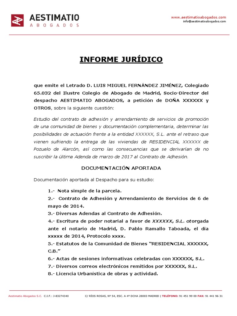Informe Jurídico | PDF | Propiedad | Los consumidores