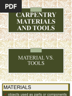 Materials and Tools Used For Carpentry | PDF | Home & Garden