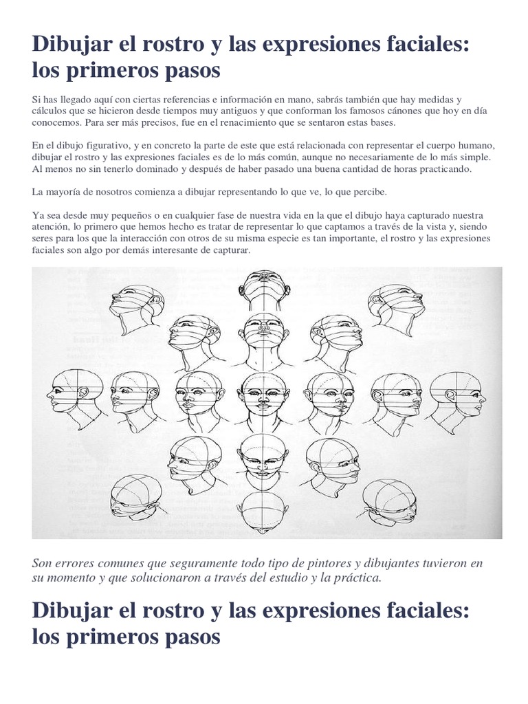 Anexo Dibujo de Rostros | PDF