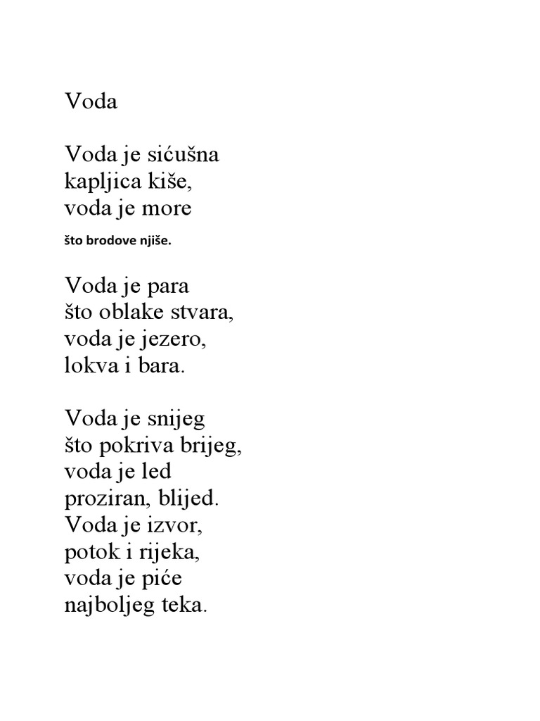 21.4.-Voda-tekst_pjesme | PDF