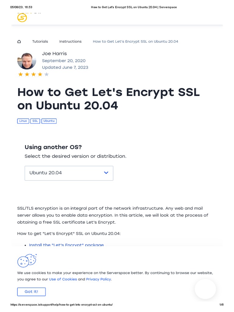 How To Get Let's Encrypt SSL On Ubuntu 20.04 - Serverspace | Download Free PDF | Transport Layer ...