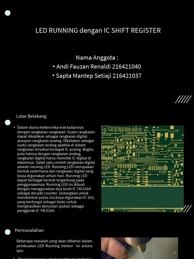 LED RUNNING Dengan IC SHIFT REGISTER | PDF