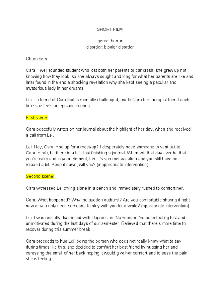 Short Film Script | PDF