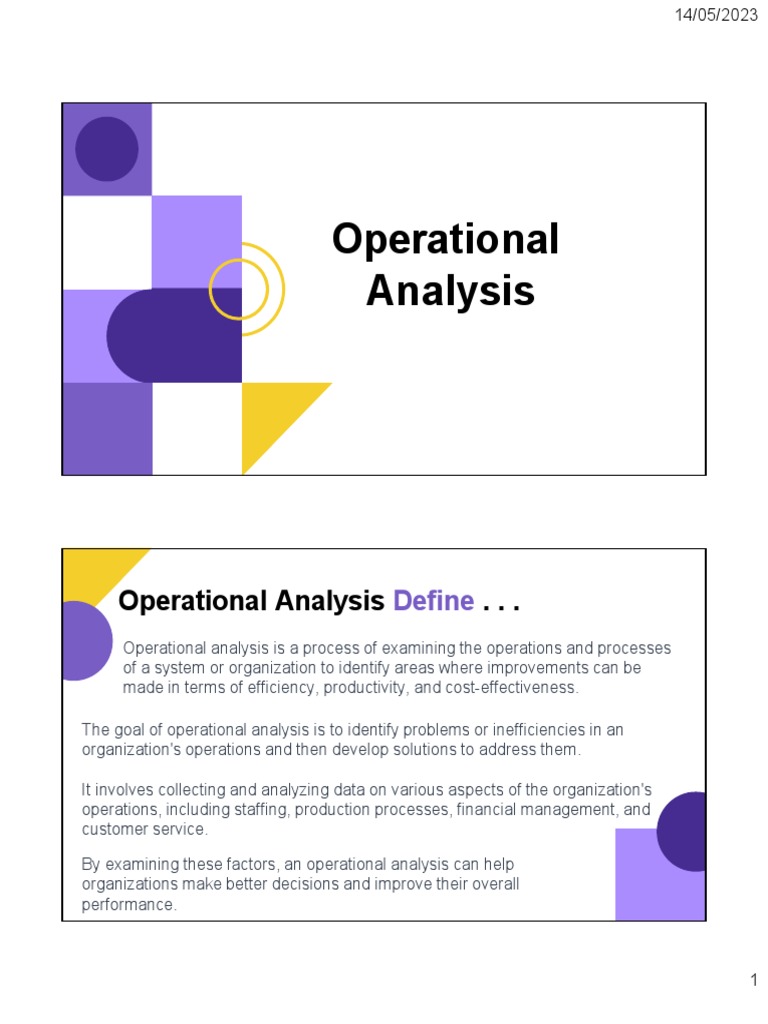 Operational Analysis | PDF | Risk | Risk Management