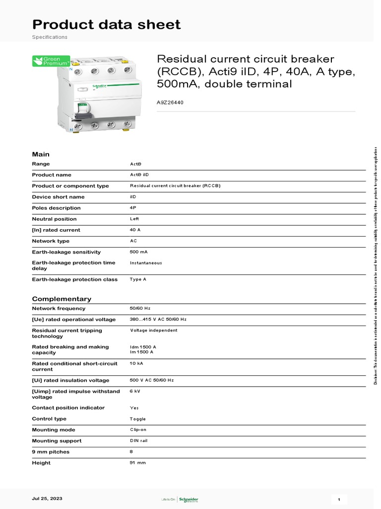 Acti9 iID - A9Z26440 | PDF | Alternating Current | Electrical Engineering