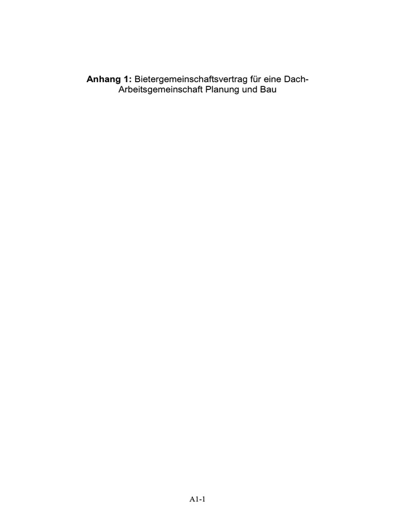 Arbeitsgemeinschaft Mustervertrag | PDF