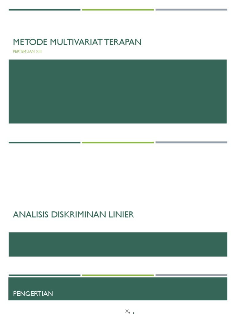 Analisis Diskriminan 1 | PDF