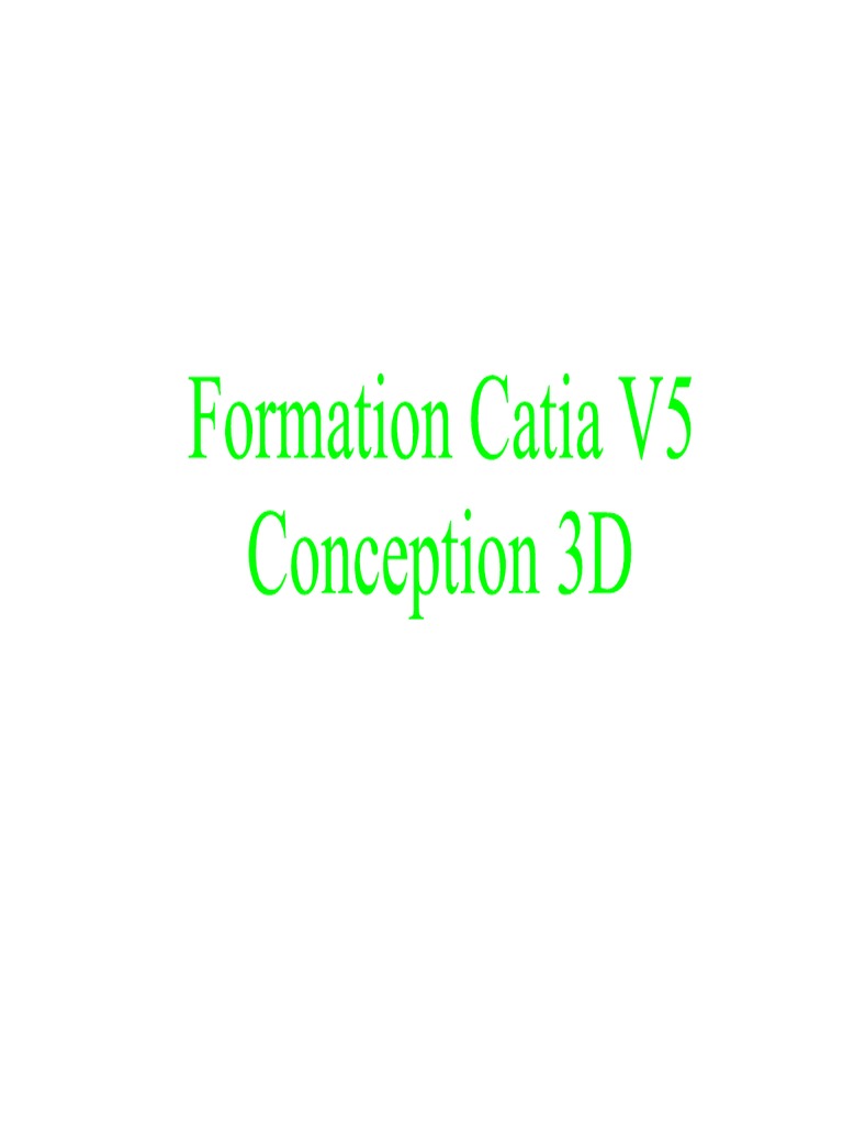 Conception 3D avec CATIA V5 PDF | PDF | Logiciel