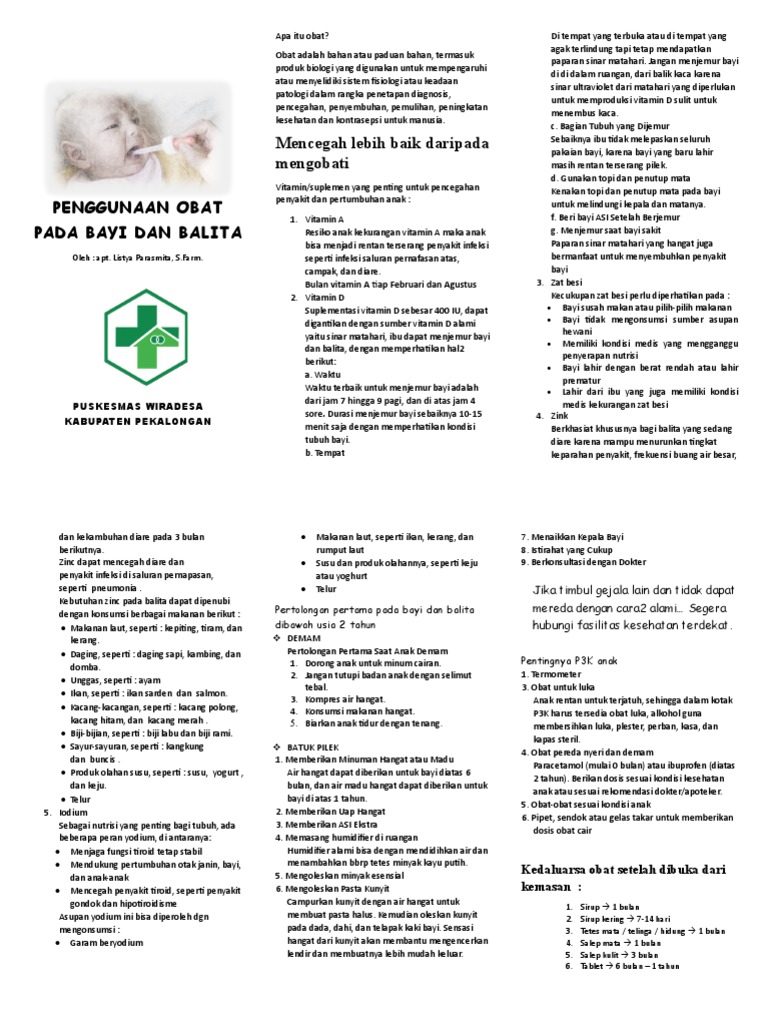 Leaflet Kelas Balita | PDF