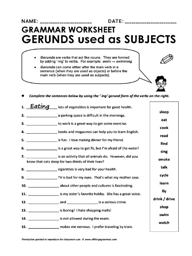 Gerunds As Subject & Object | PDF
