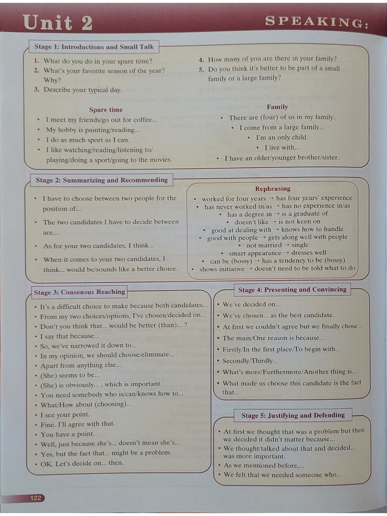 Speaking Unit 2 - Mastering Michigan Book 1 | PDF Speaking Unit 2 - Mastering Michigan Book 1 | PDF