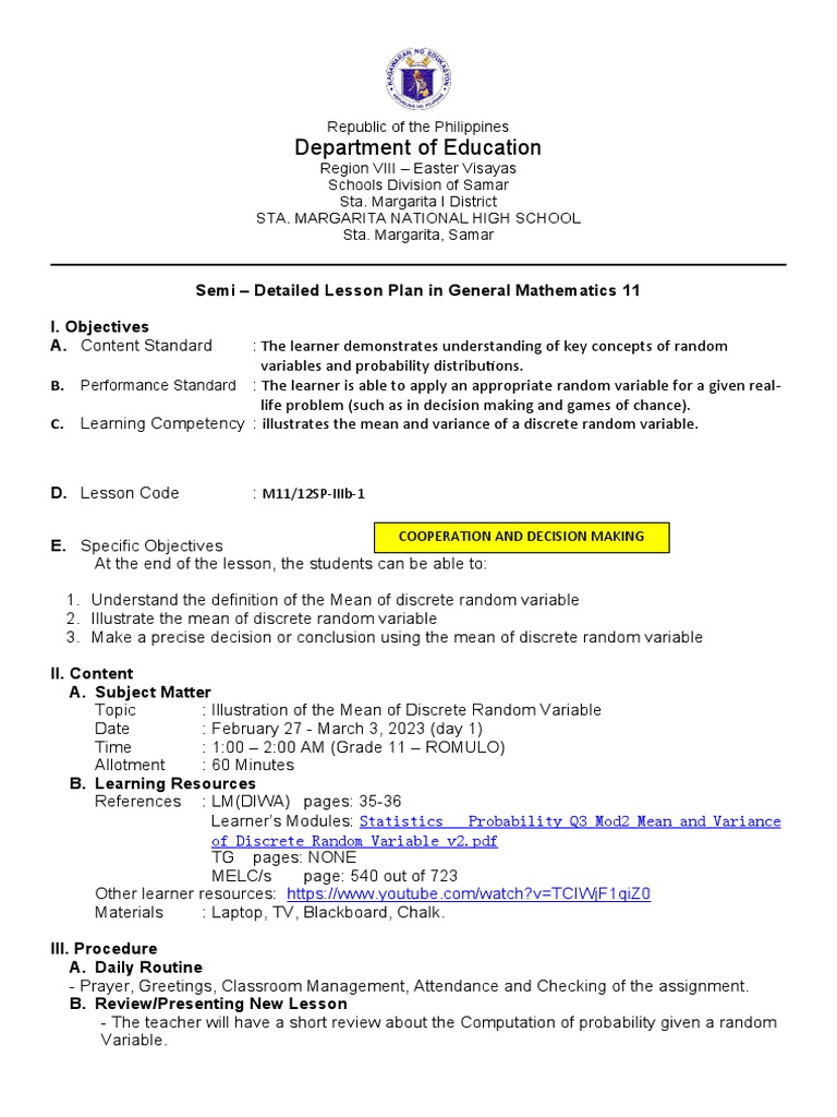 Illustration of The Mean of DRV 5 | PDF