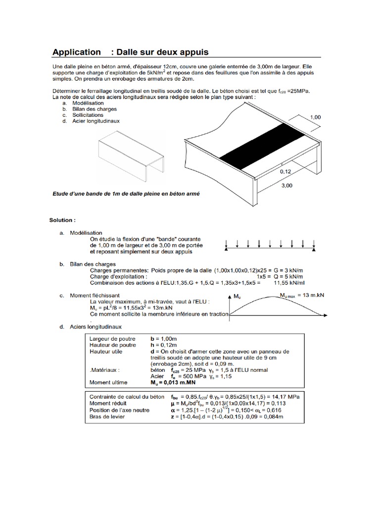 Correction Exo Flexion SIMPLE ELU | PDF