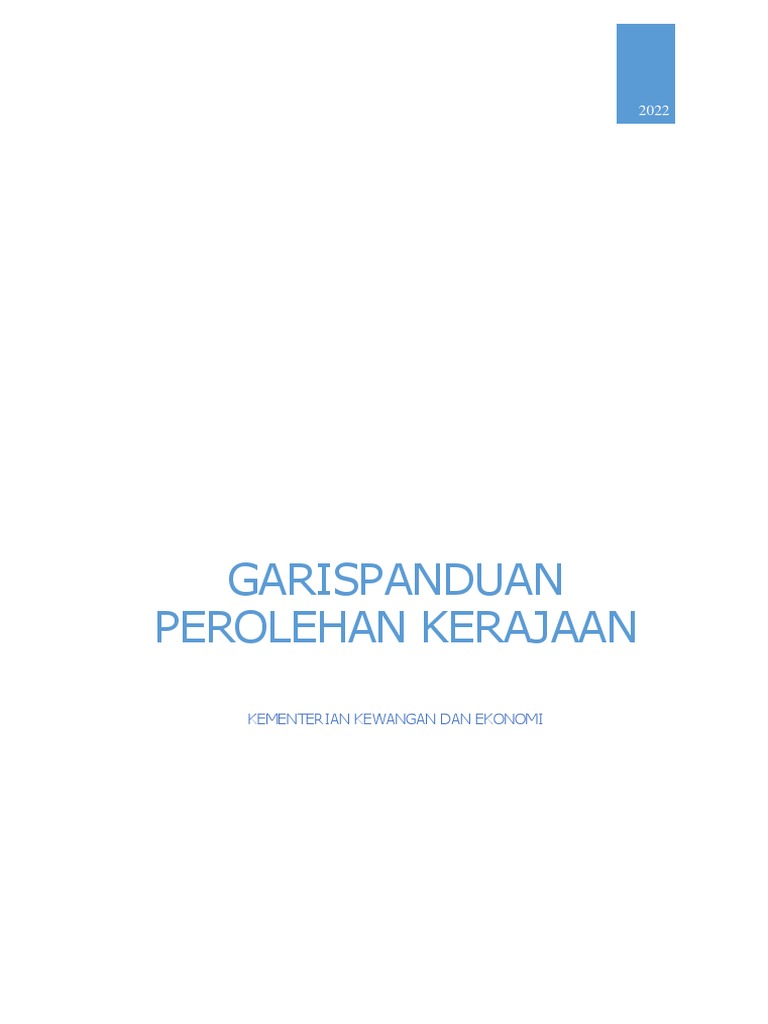 Garispanduan Perolehan Kerajaan | PDF