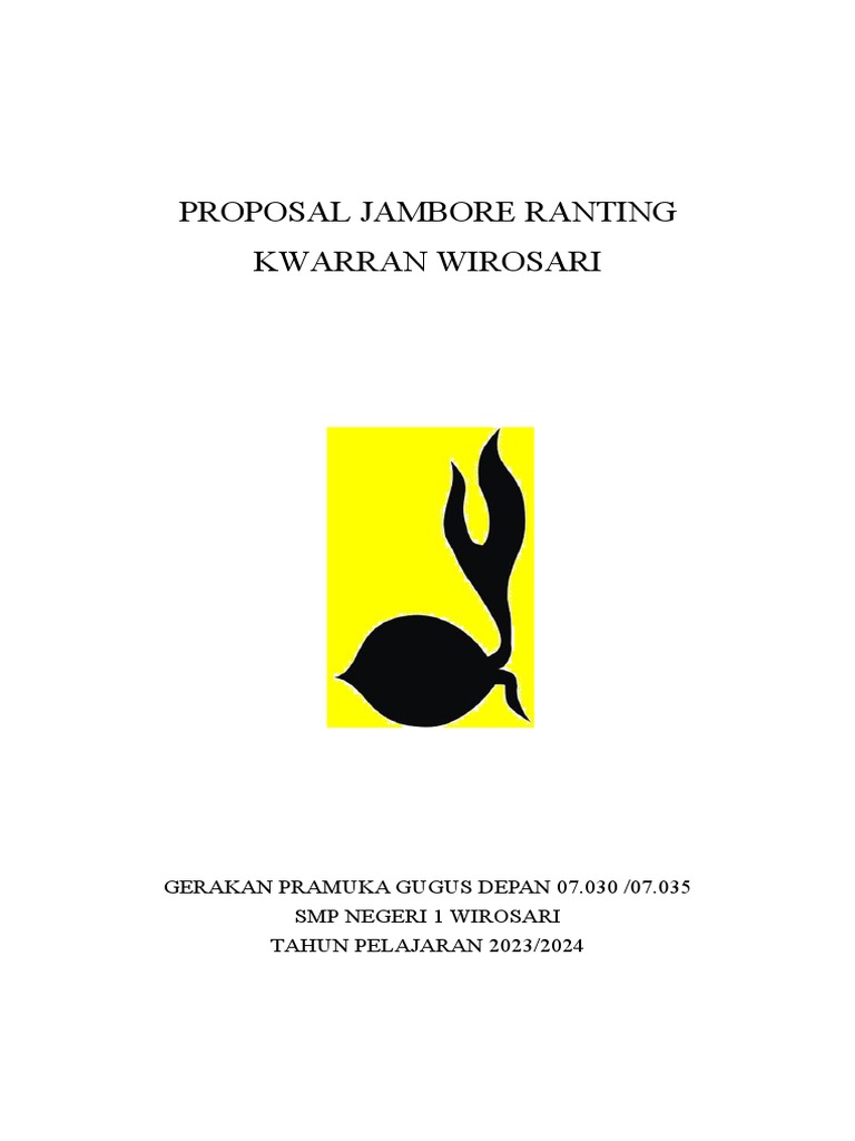Proposal Jambore Ranting 2023 | PDF