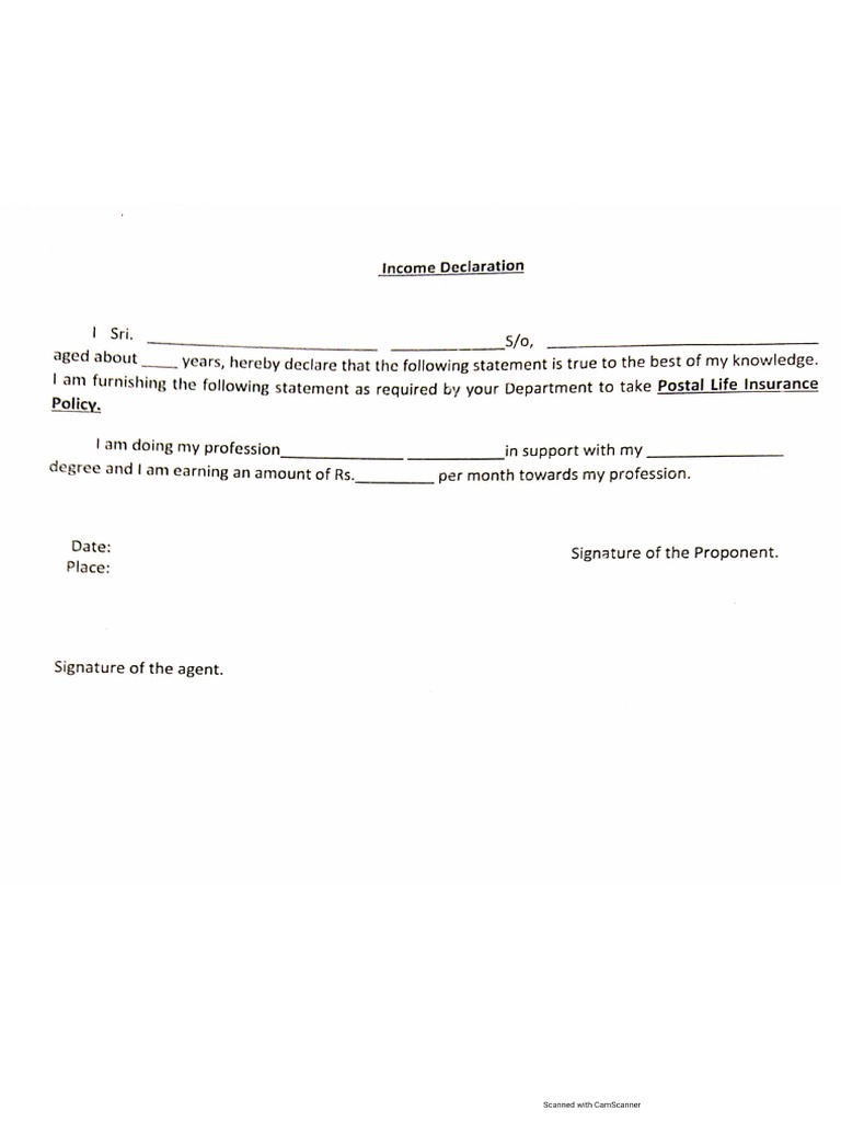 PLI Self Declaration | PDF