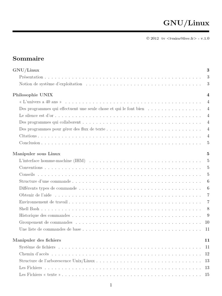 Cours Gnu Linux | PDF