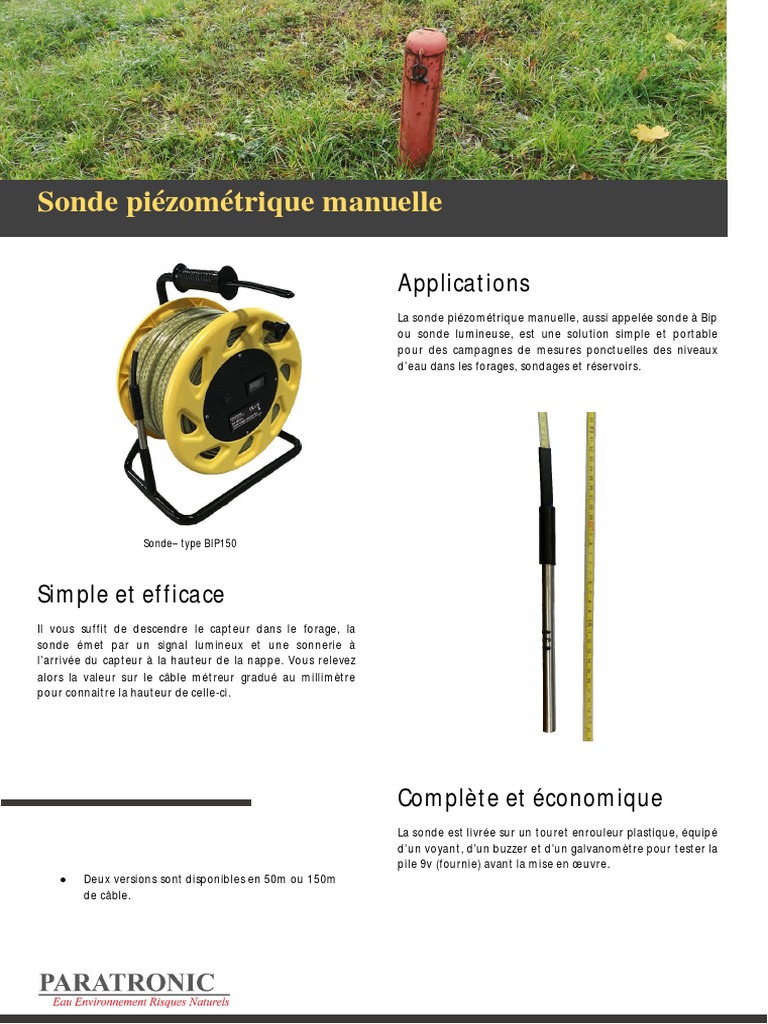 Article Sonde Piezometrique Manuelle | PDF