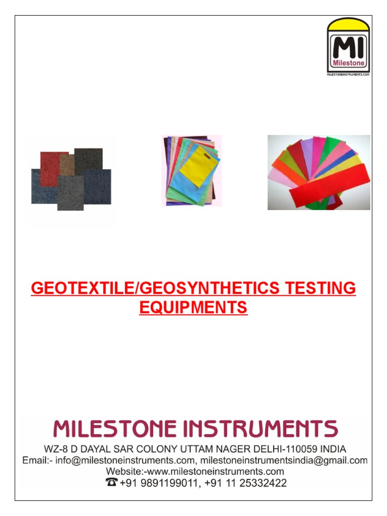 Geotextile Testing Equipment Overview | PDF | Sheet Metal | Mechanical ...