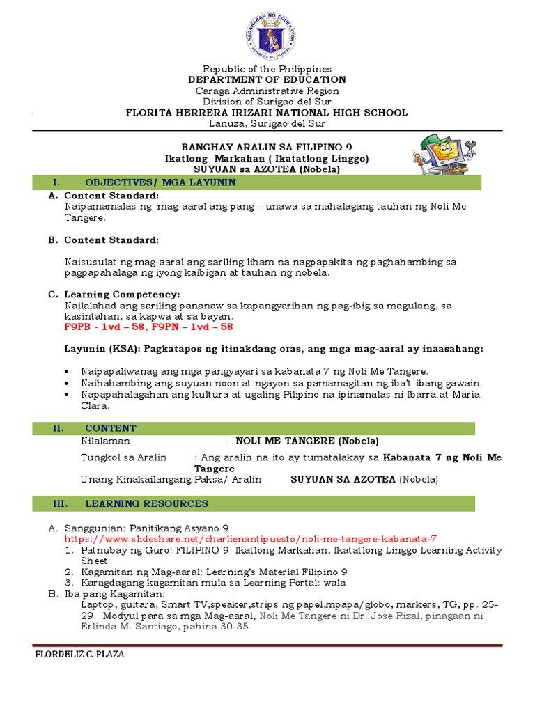 LESSON PLAN 4th Quarter | PDF