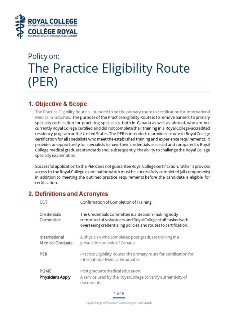 Per Policy e | PDF | Professional Certification | Physician