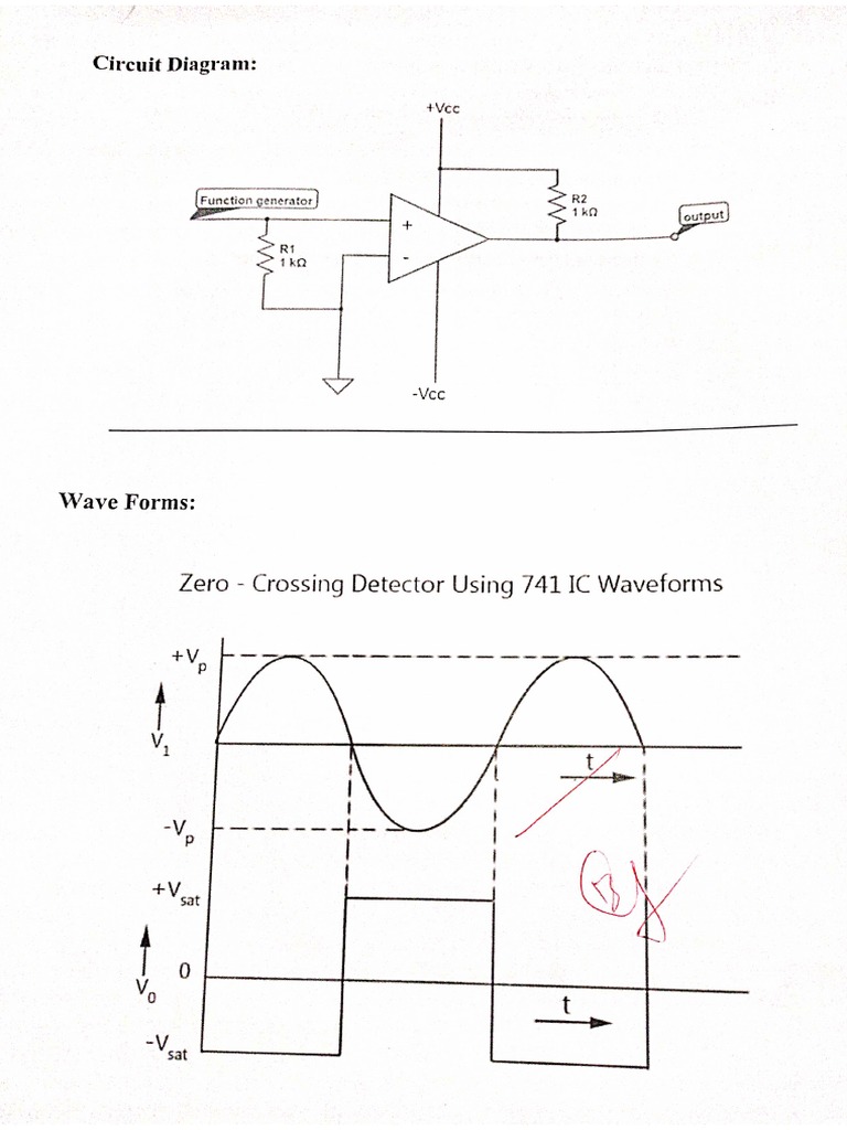 Zero Crossing Detector Using Op-Amp | PDF Zero Crossing Detector Using Op-Amp | PDF