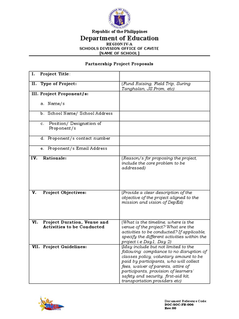SMN Project Proposal Template | PDF | Government