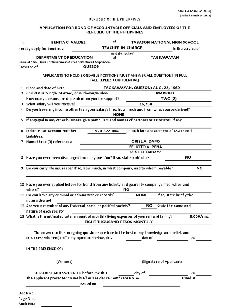 Form 58a Fidelity | PDF