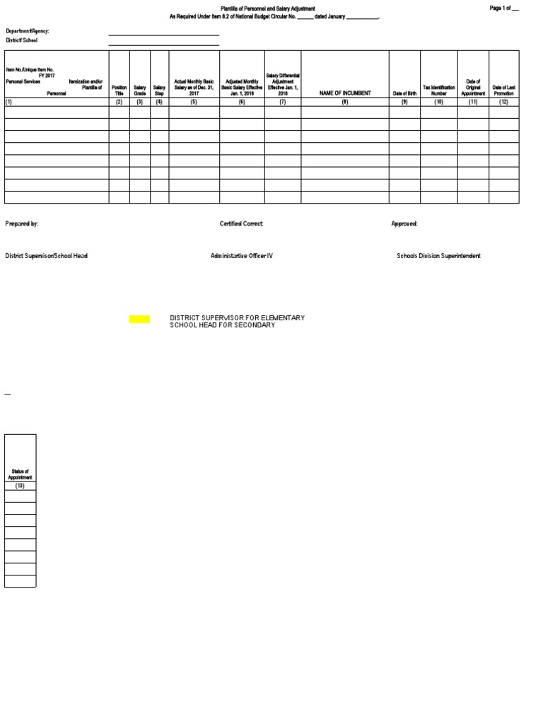 NOSA Form and Summary | Download Free PDF | Government Finances ...