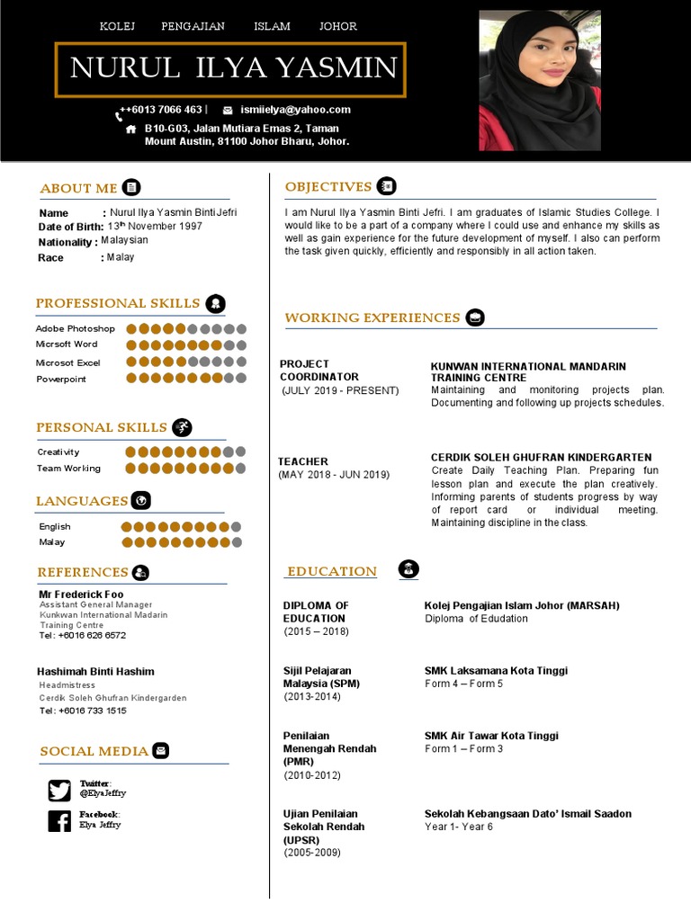 Elya Resume 3 | PDF | Malaysia | Southeast Asia