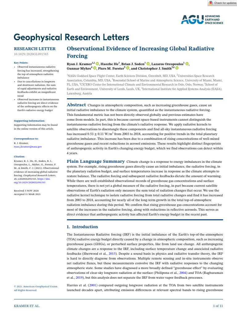 Geophysical Research Letters - 2021 - Kramer | PDF