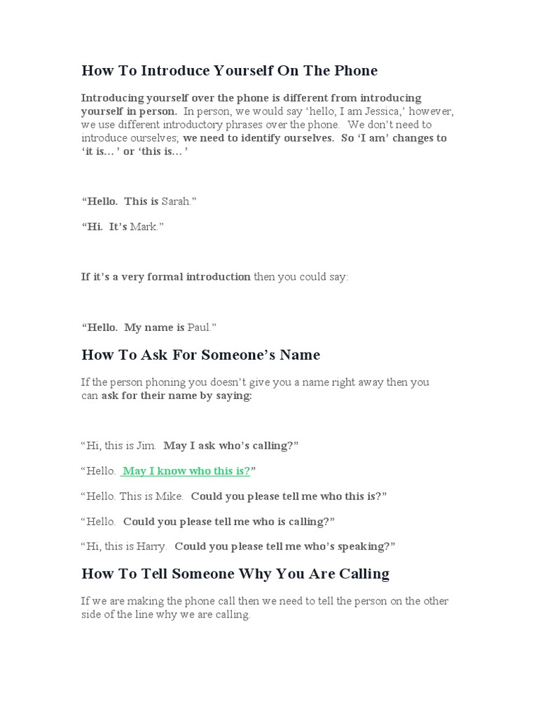 Phone Introduction Techniques | PDF